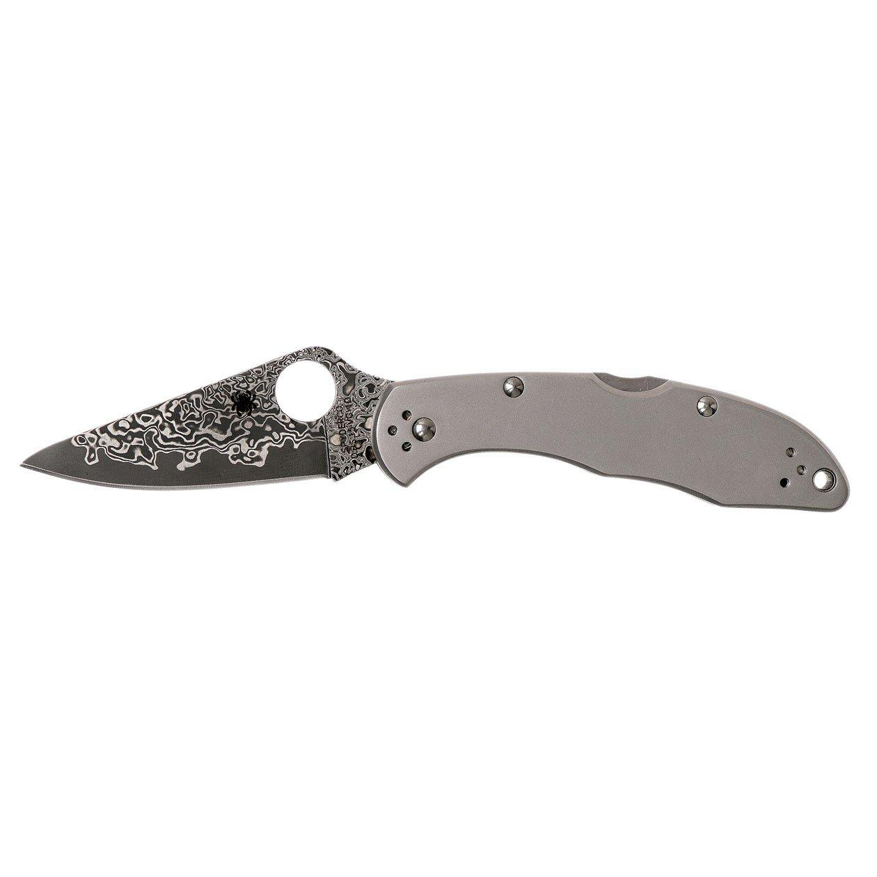 Spyderco DELICA® 4 TI / DAMASCUS Titanyum Katlanabilir Çakı