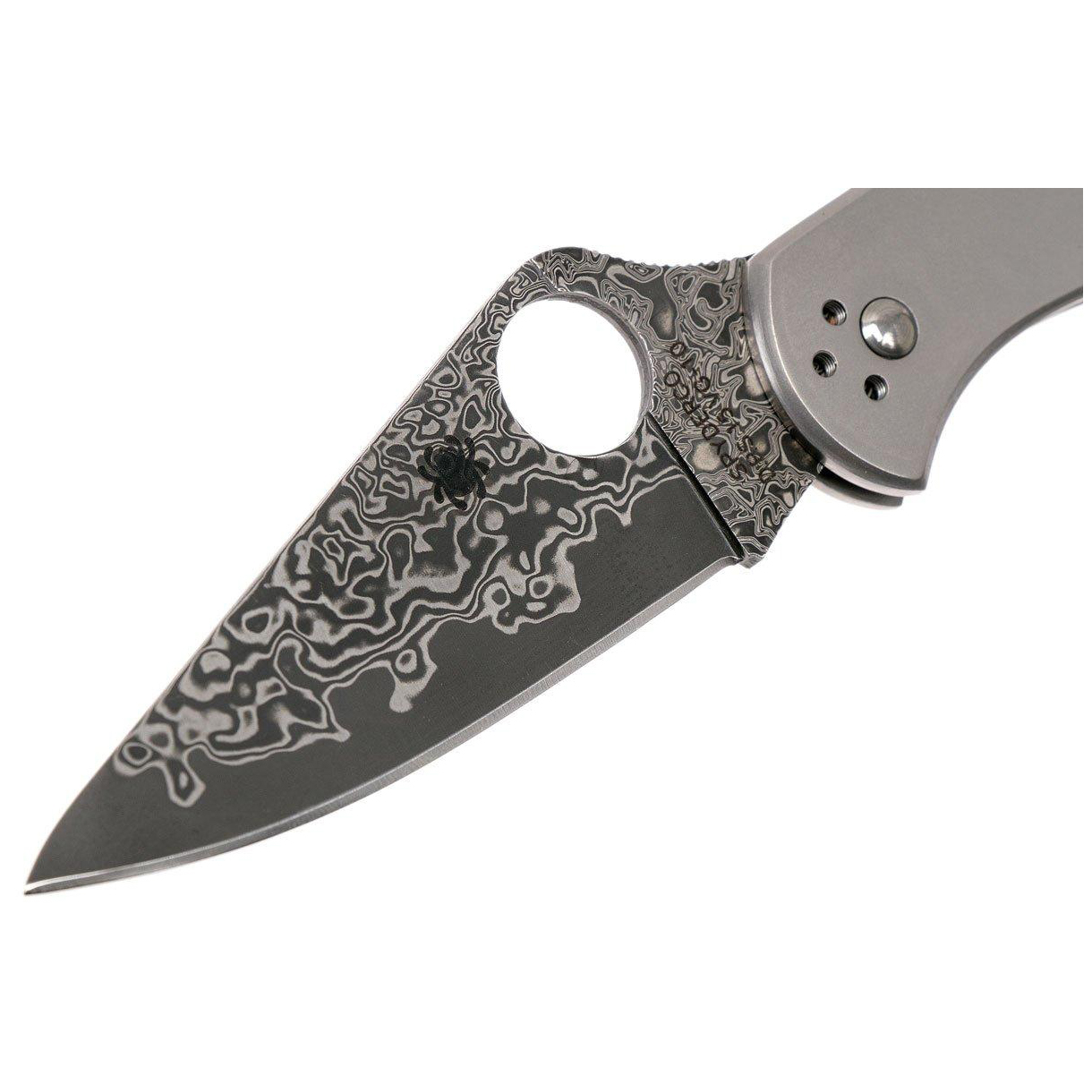 Spyderco DELICA® 4 TI / DAMASCUS Titanyum Katlanabilir Çakı